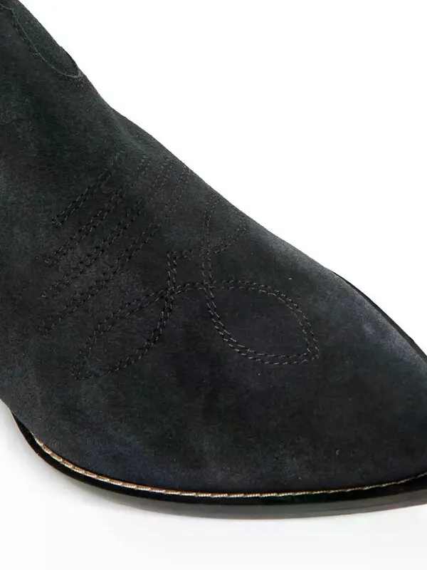 Isabel Marant Étoile Suede Cowboy Boots - Black