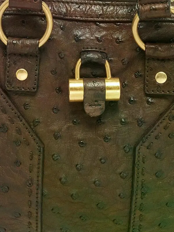Saint Laurent Muse Ostrich-effect Handbag