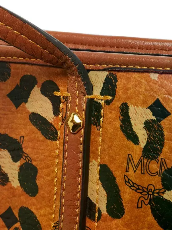 Mcm Heritage Leopard-print Tote Bag