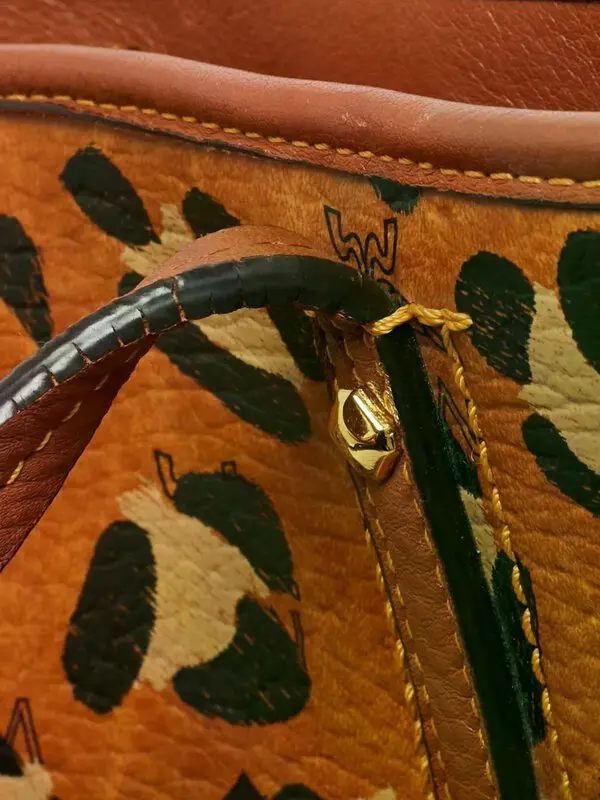 Mcm Heritage Leopard-print Tote Bag