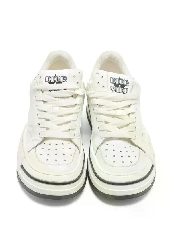 Dior Perforated Leather Sneakers With Star Detail