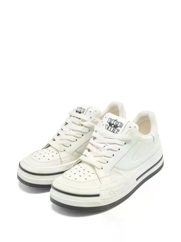 Dior Perforated Leather Sneakers With Star Detail