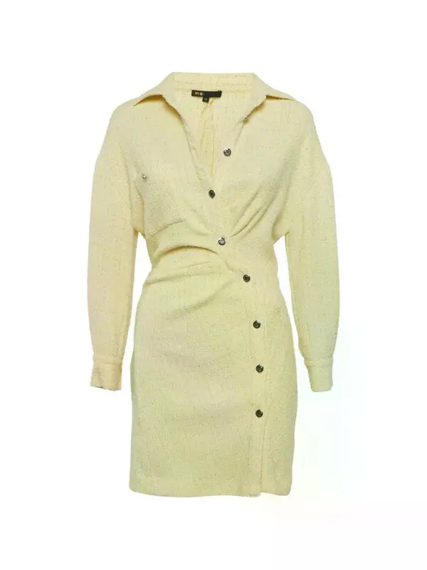 Maje Asymmetrical Tweed Mini Dress