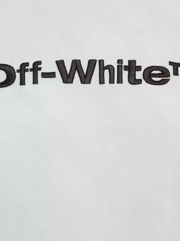 Off-White Logo Embroidered T-shirt - White