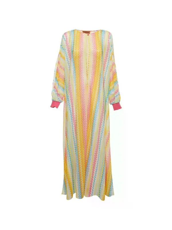 Missoni Zigzag Sheer Beach Cover-up - Yellow
