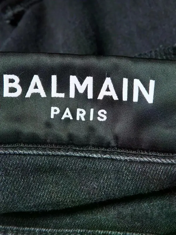 Balmain Distressed Ribbed Jeans