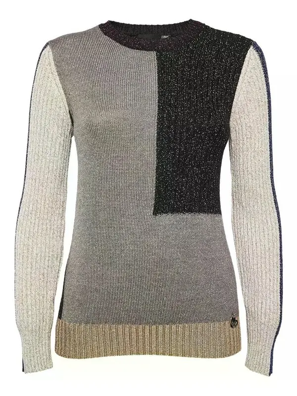 Moschino Lurex Colour-block Sweater - Brown
