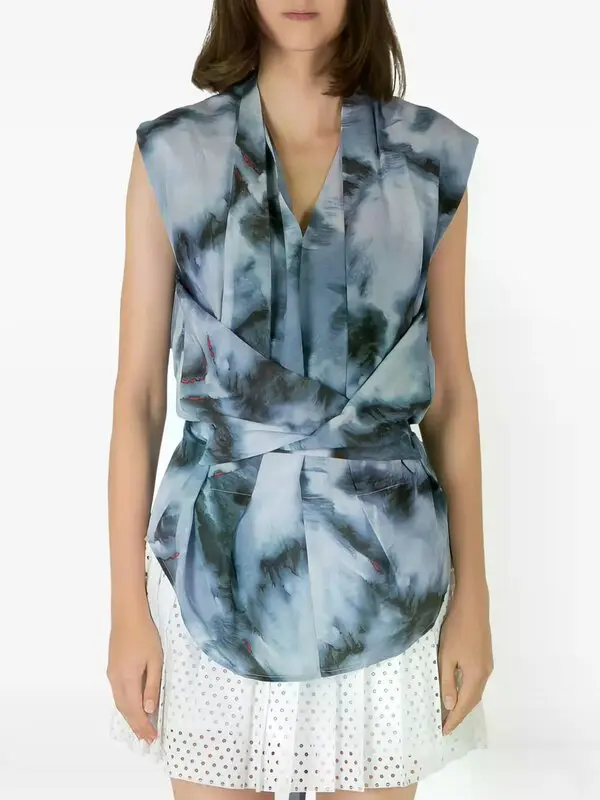 IRO PARIS Tie-dye Wrap Top