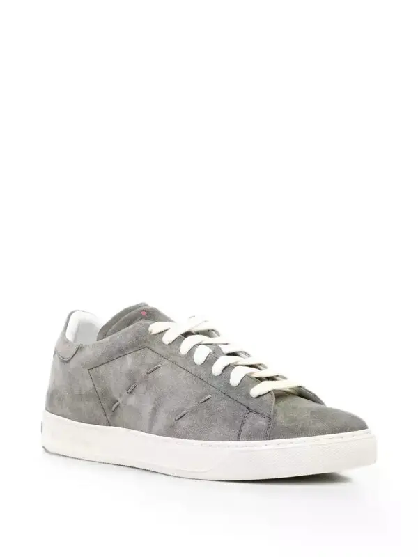Kiton Suede Lace-up Sneakers - Grey