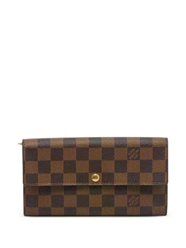 LOUIS VUITTON Sarah Damier Ebene Wallet - Brown