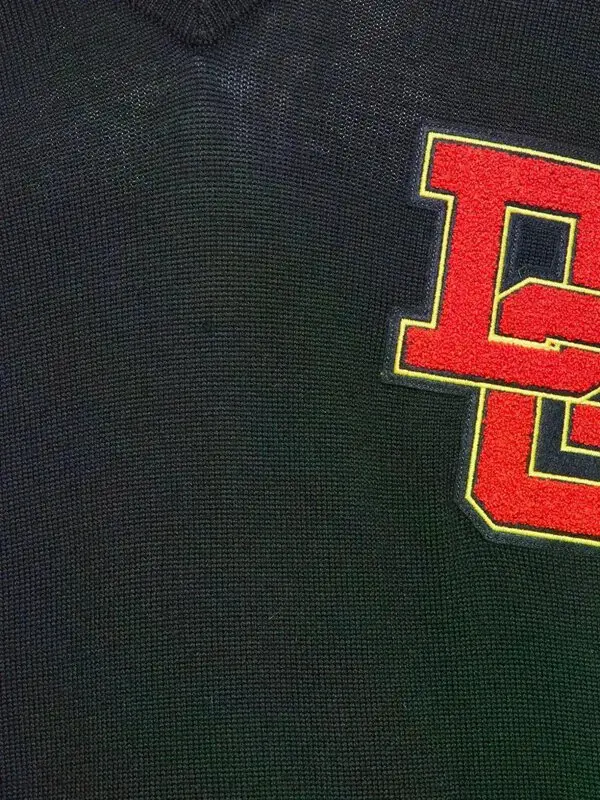 Dolce & Gabbana Dg Logo V-neck Wool Sweatshirt