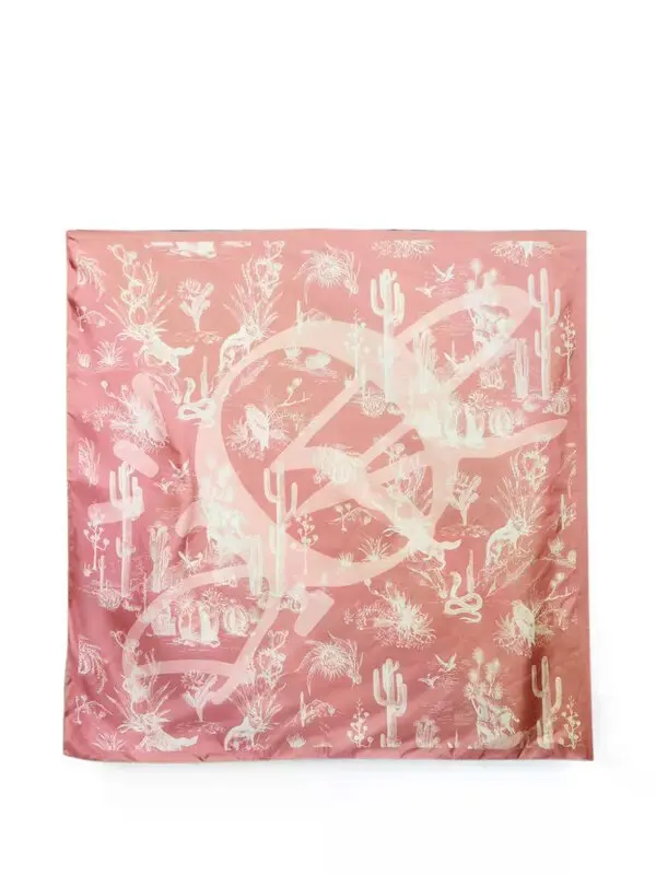 Dior Printed Square Scarf - Pink
