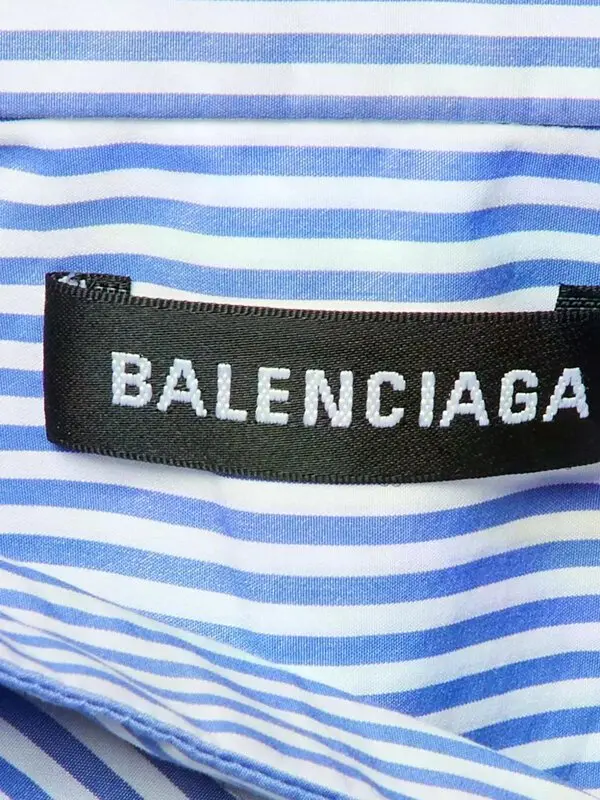 Balenciaga 2018 Double Pinstripe Oversized Shirt