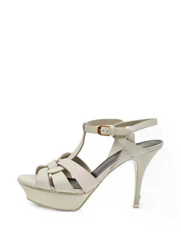 Saint Laurent Tribute Platform Sandals - White