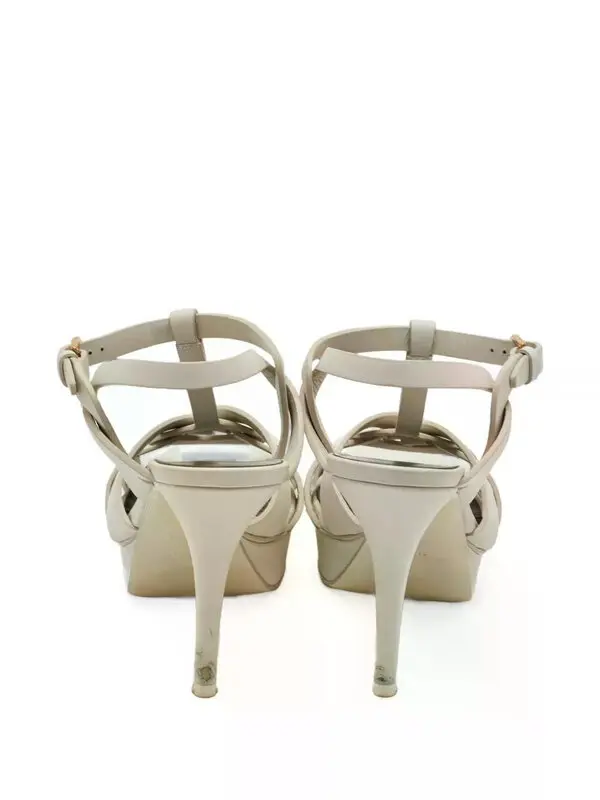 Saint Laurent Tribute Platform Sandals - White