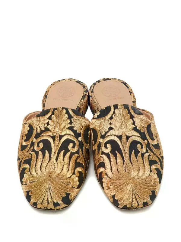 Tory Burch Brocade Flat Mules