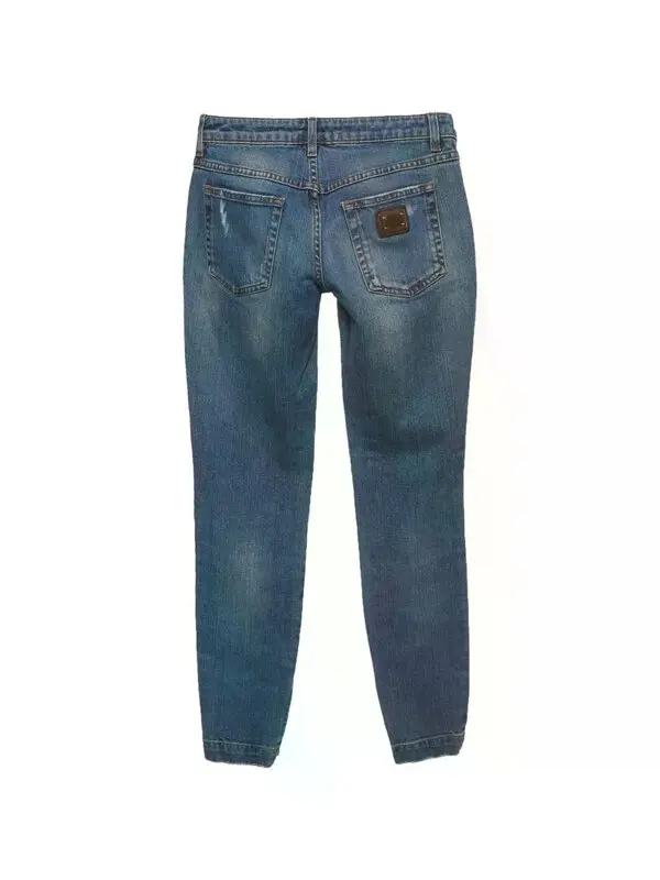 Dolce & Gabbana Distressed Ankle Zip Jeans
