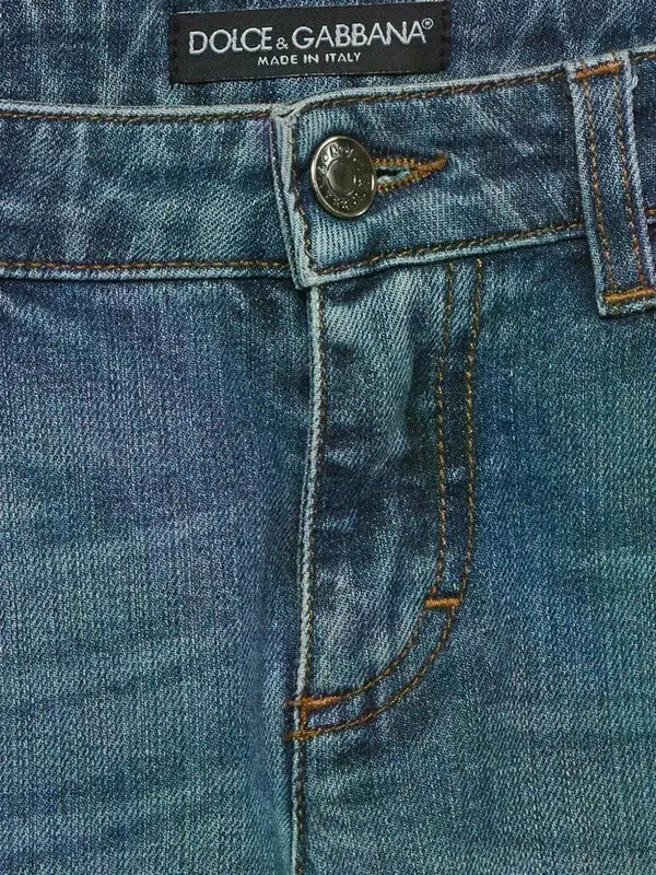 Dolce & Gabbana Distressed Ankle Zip Jeans
