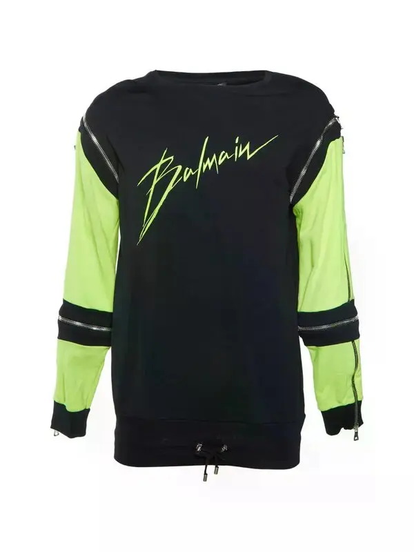 Balmain Logo Detail Zip Top