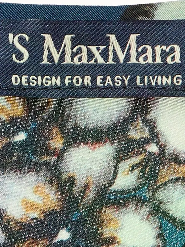 Max Mara Floral Print Silk Midi Dress