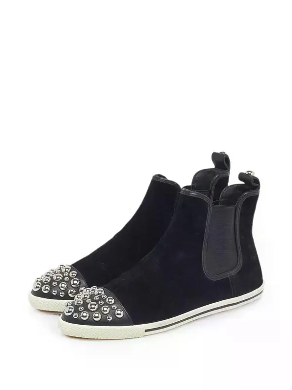 Marc Jacobs Stud-embellished Suede Ankle Boots