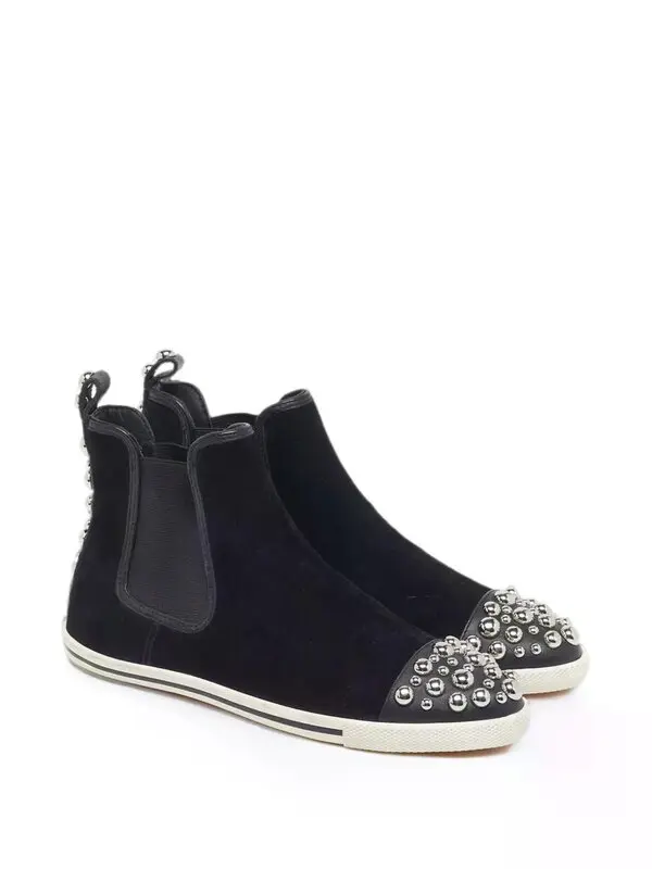 Marc Jacobs Stud-embellished Suede Ankle Boots