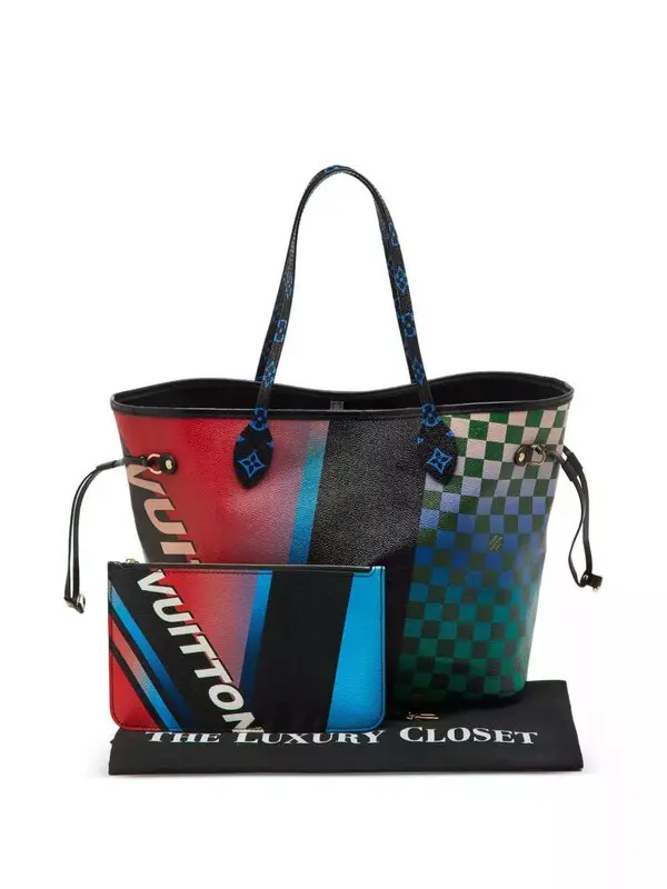 LOUIS VUITTON Damier Canvas Neverfull Mm Tote Bag - Black