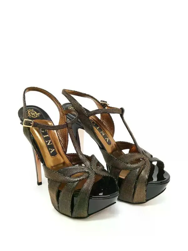 GINA Intertwining Strap Heeled Sandals