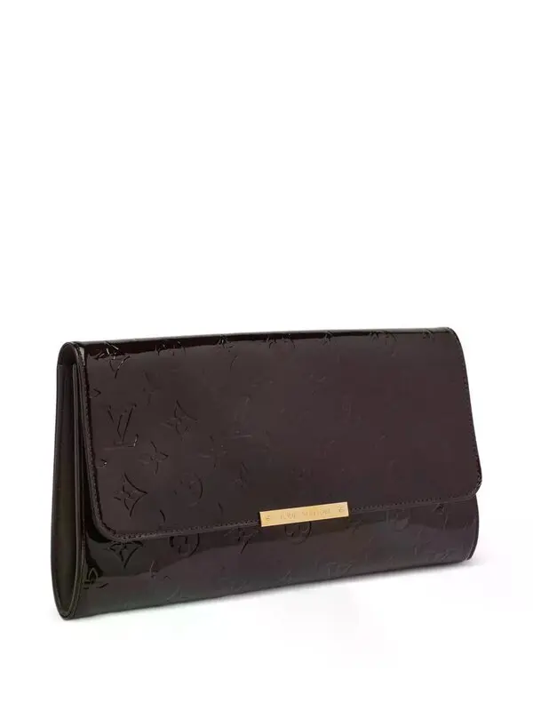 LOUIS VUITTON Monogram Vernis Robertson Clutch Bag - Brown