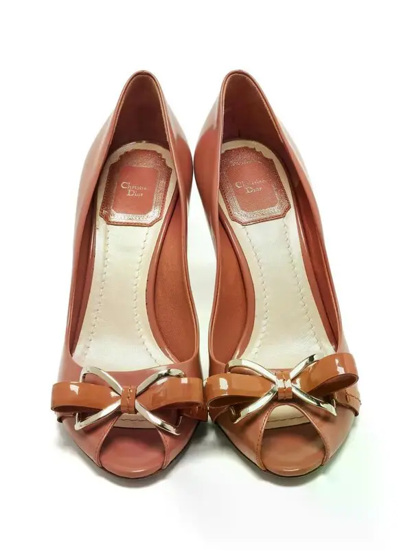 Dior Bow Peep-toe Pumps