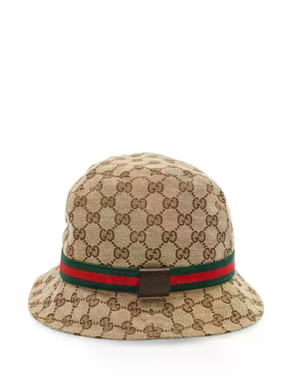 Gucci Monogram Gg Canvas Bucket Hat - Neutrals