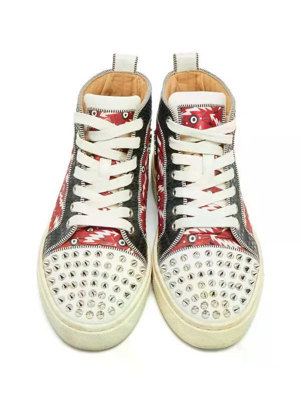 CHRISTIAN LOUBOUTIN Lace-up Spiked Sneakers