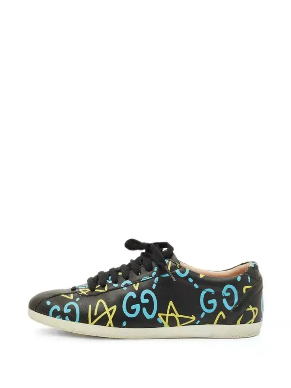Gucci Ace Ghost Leather Sneakers - Black