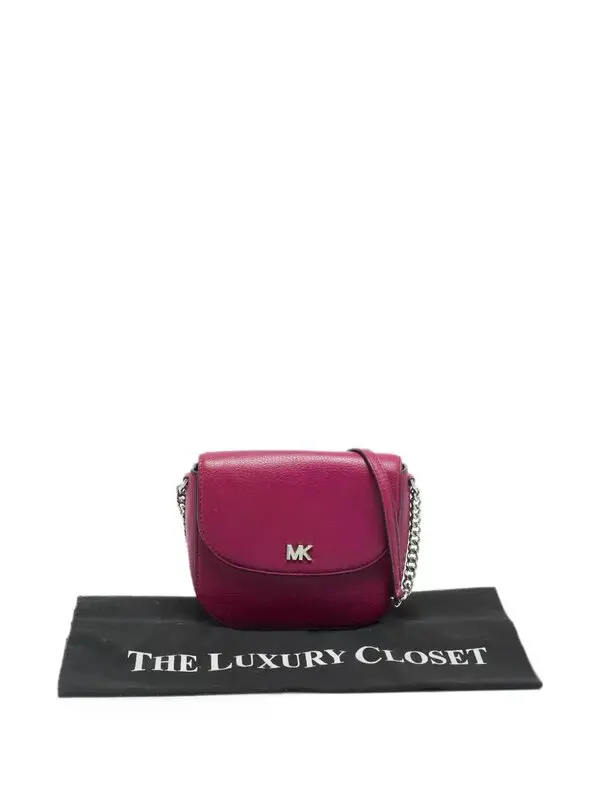 Michael Kors Mott Logo-plaque Crossbody Bag - Pink