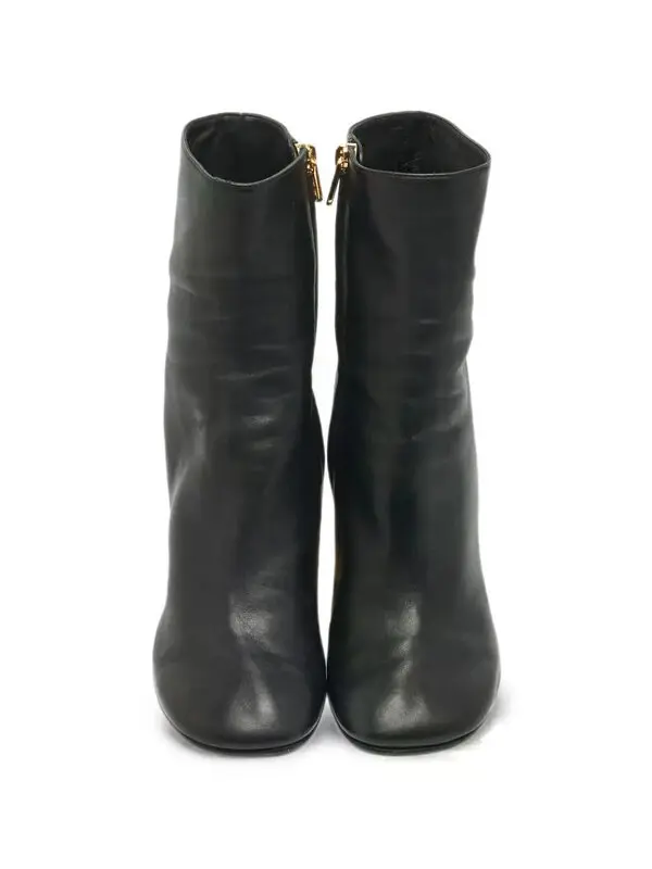 Fendi Calf Leather Ankle Boots - Black