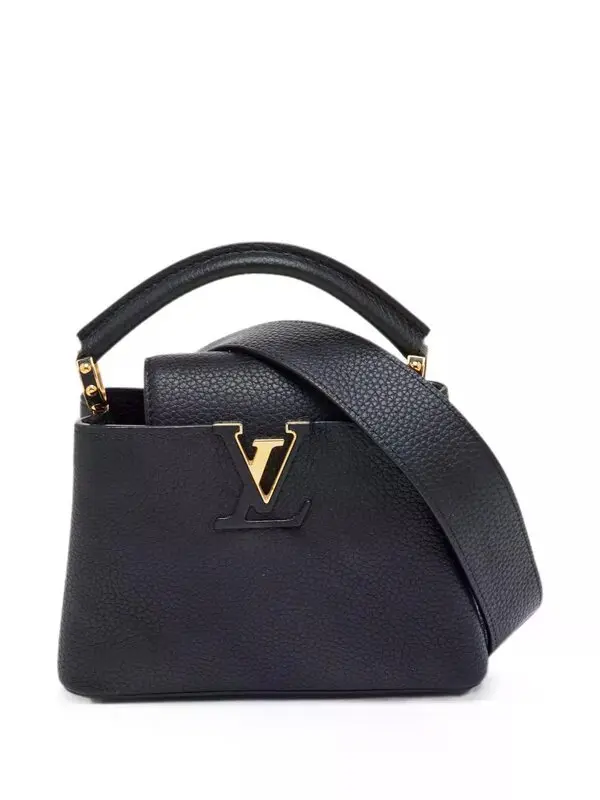 LOUIS VUITTON Mini Capucines Tote Bag - Black