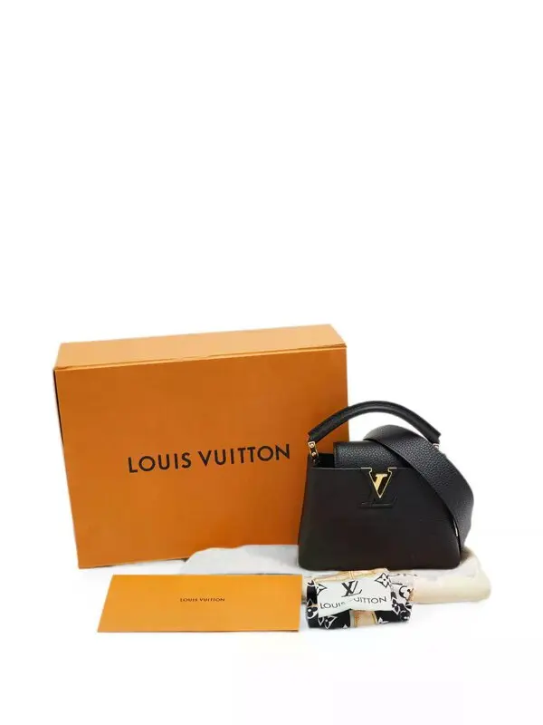 LOUIS VUITTON Mini Capucines Tote Bag - Black