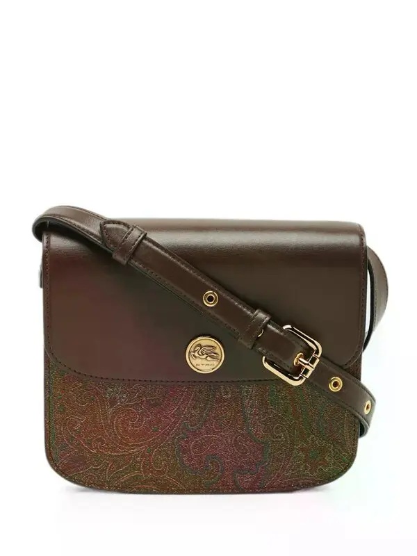 Etro Paisley-print Leather-trim Shoulder Bag