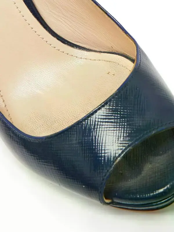 Prada Leather Peep-toe Stiletto Heel Pumps