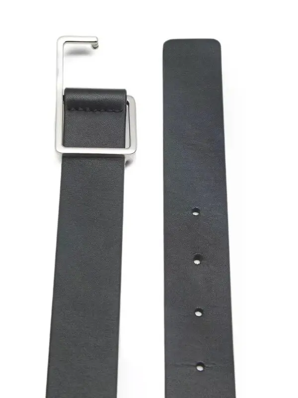 Bottega Veneta Leather Buckle Belt - Black