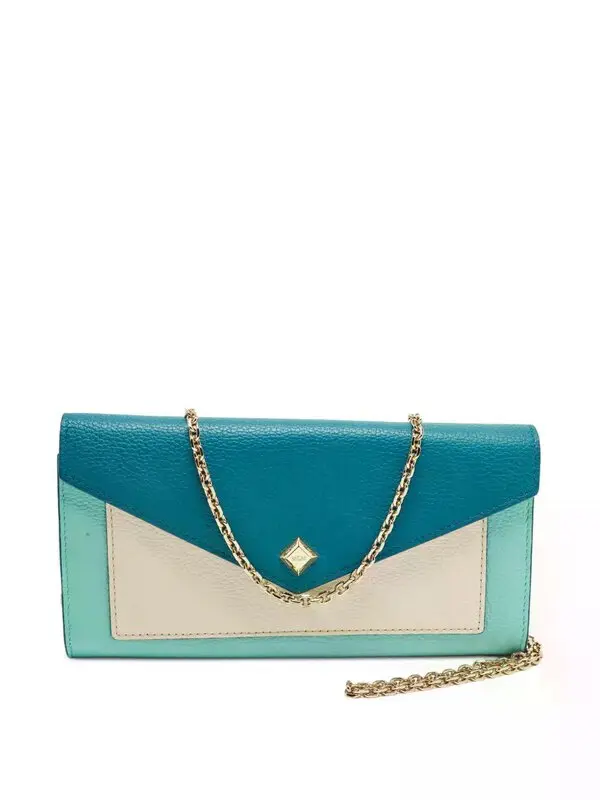 Mcm Colorblock Chain Wallet - Blue