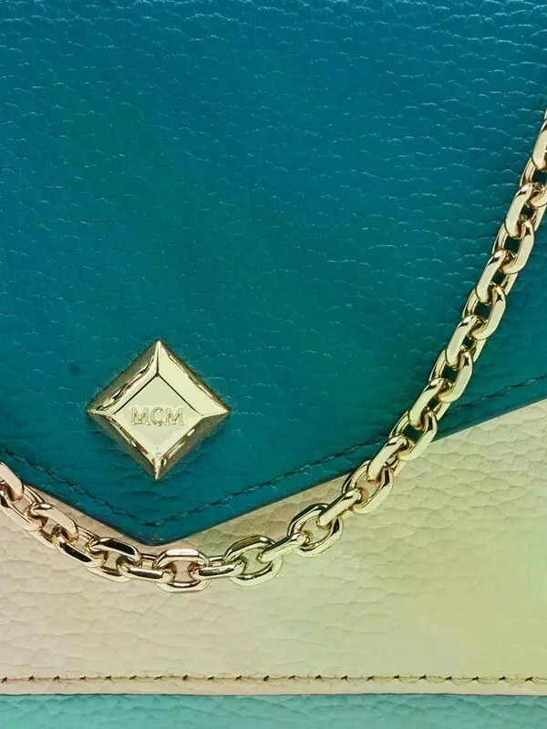 Mcm Colorblock Chain Wallet