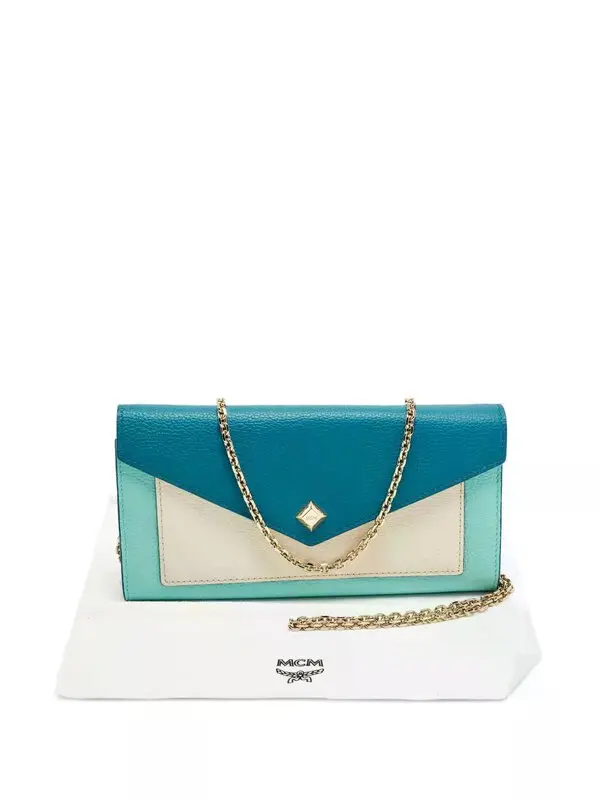 Mcm Colorblock Chain Wallet