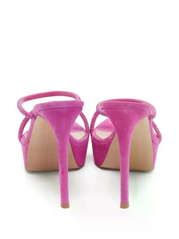 GIANVITO ROSSI Cannes Suede Crystal-embellished Sandals