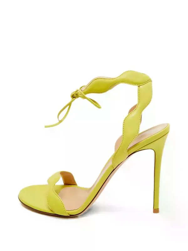 GIANVITO ROSSI Wavy Ankle Tie Sandals