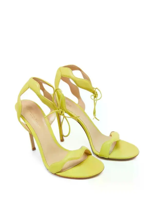GIANVITO ROSSI Wavy Ankle Tie Sandals