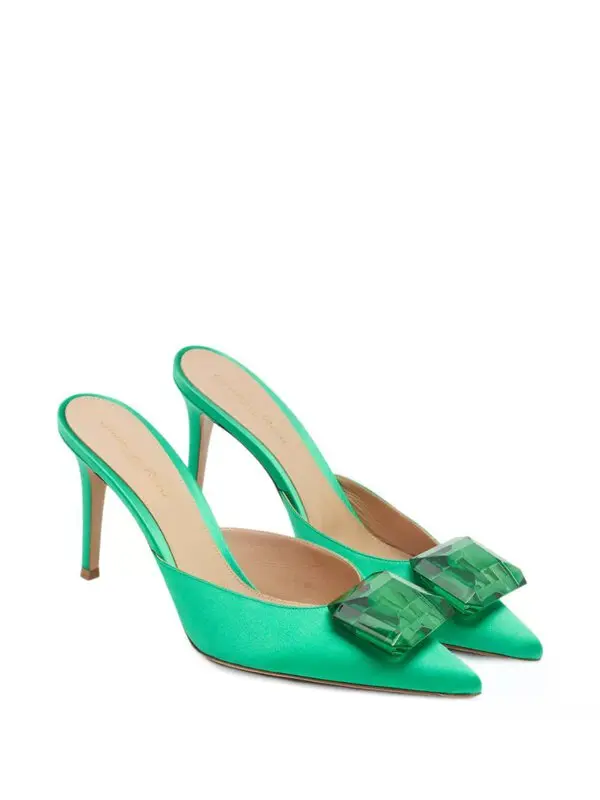 GIANVITO ROSSI Embellished Stiletto Mules