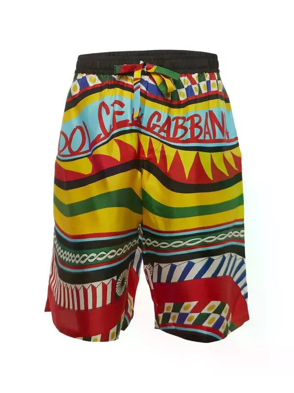 Dolce & Gabbana Printed Silk Shorts