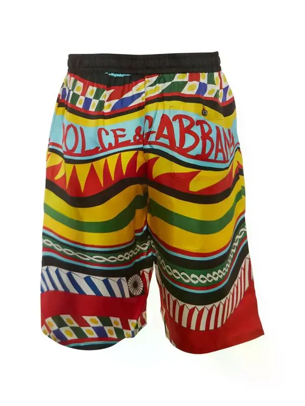 Dolce & Gabbana Printed Silk Shorts
