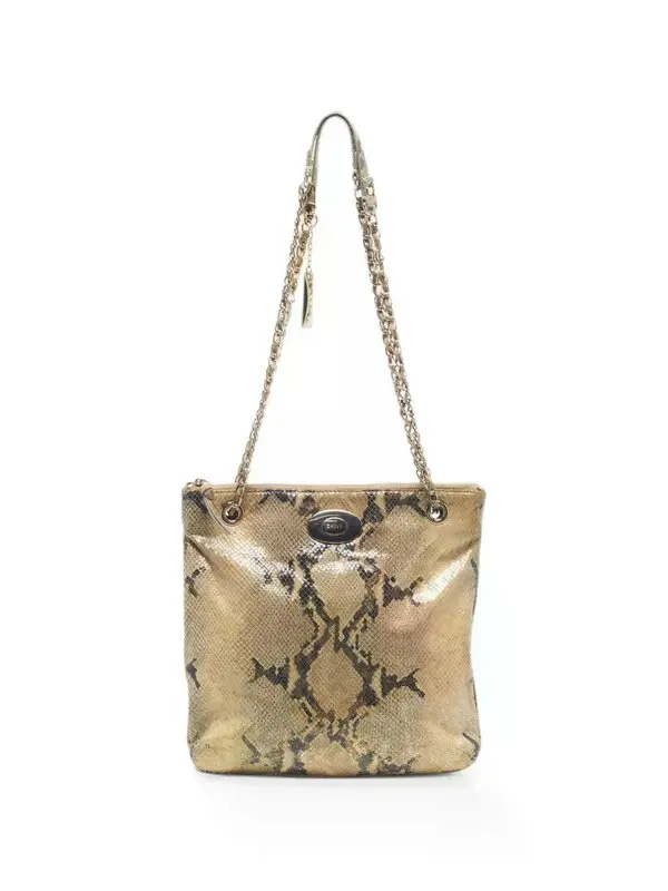 Dkny Python-embossed Shoulder Bag